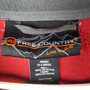Free Country | Jackets & Coats | Free Country Red Fleece Zippered ...